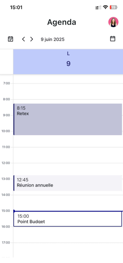 L'application mobile agenda – RESANA
