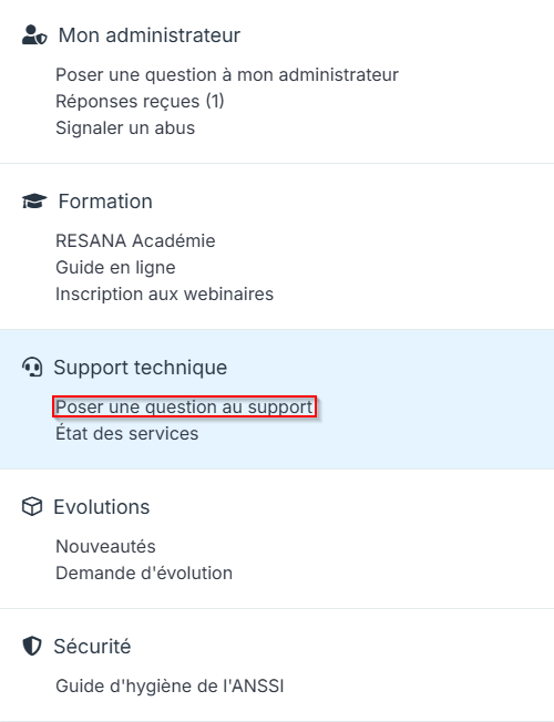 Comment contacter le support utilisateur – RESANA