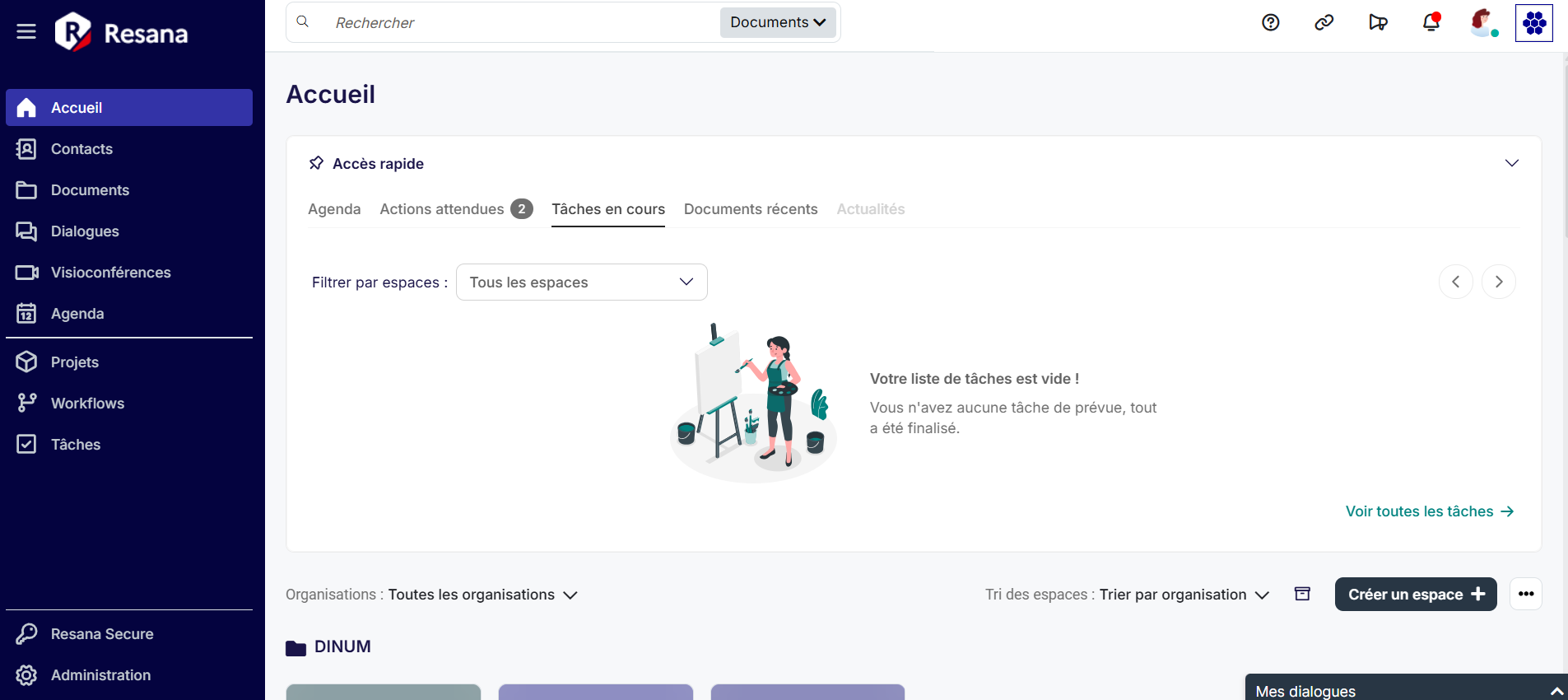 Nouveau système de connexion – RESANA
