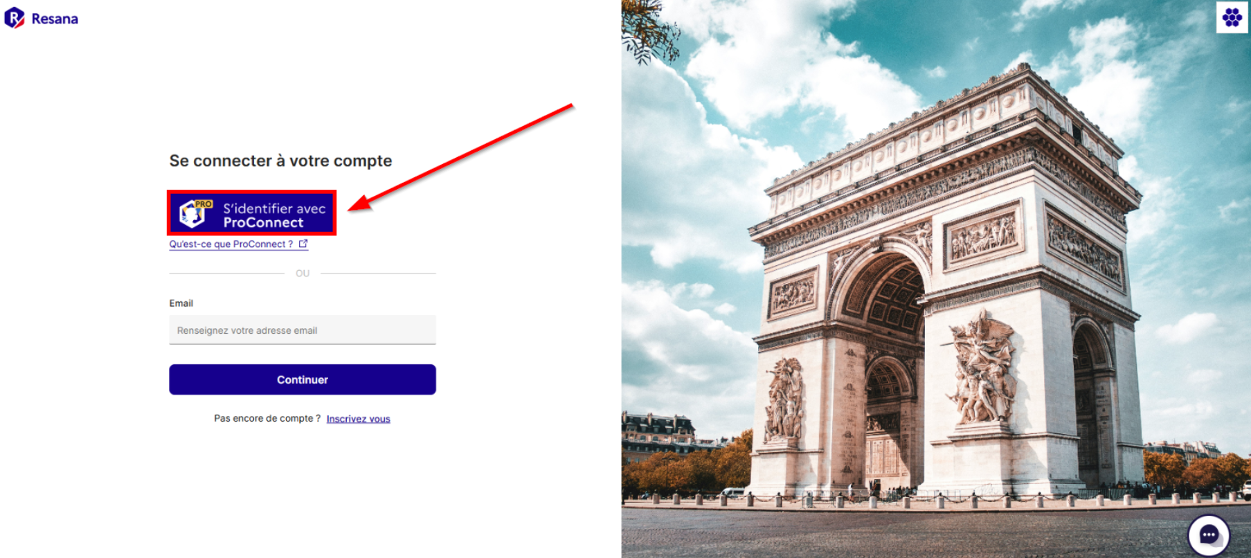 Se connecter à Resana via ProConnect – RESANA