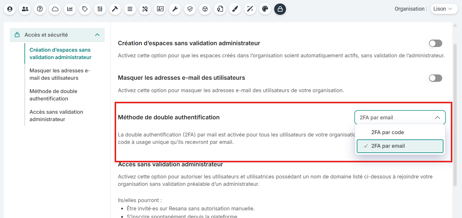 Double authentification (2FA) – Paramétrage pour les administrateurs d ...